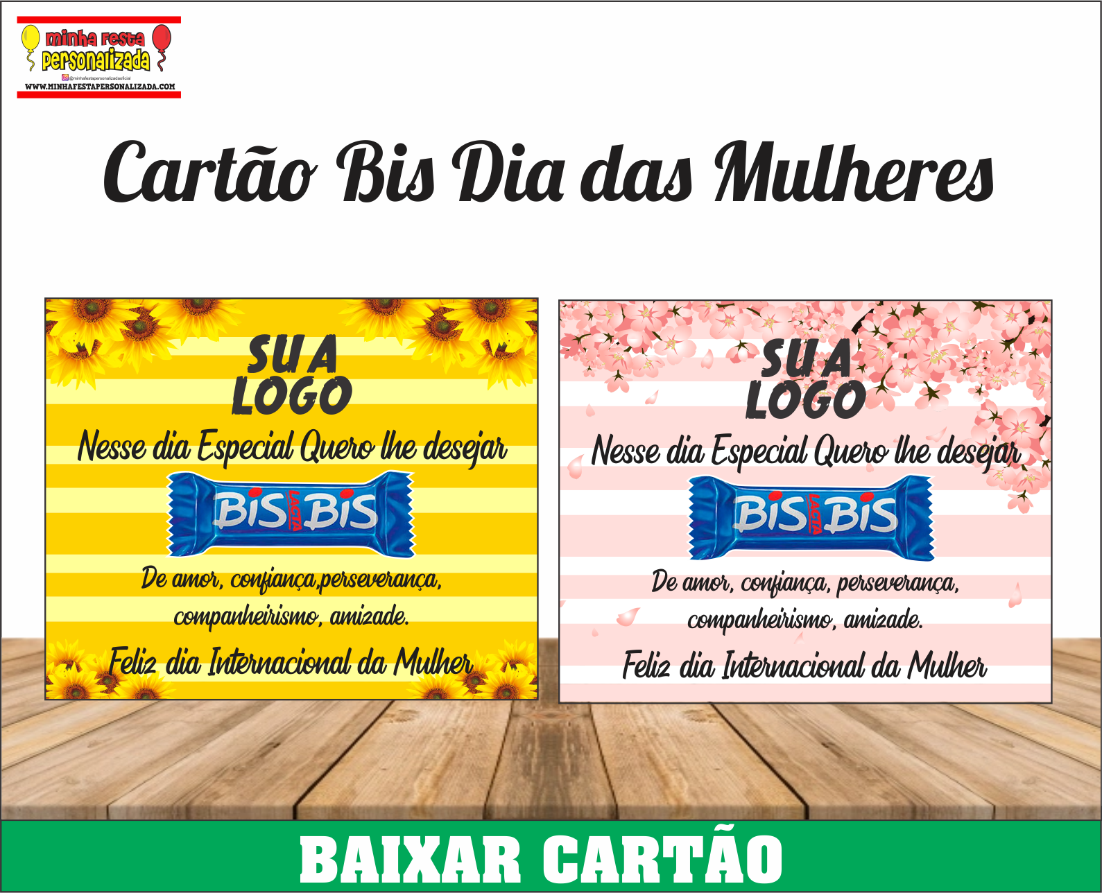 Cartão Bis Dia das Mulheres Pronto Para Imprimir Cartão Bis Dia das Mulheres Pronto Para Imprimir