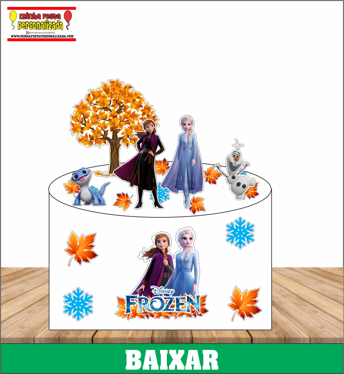 Topo de bolo Frozen Para Imprimir Em Alta Qualidade
