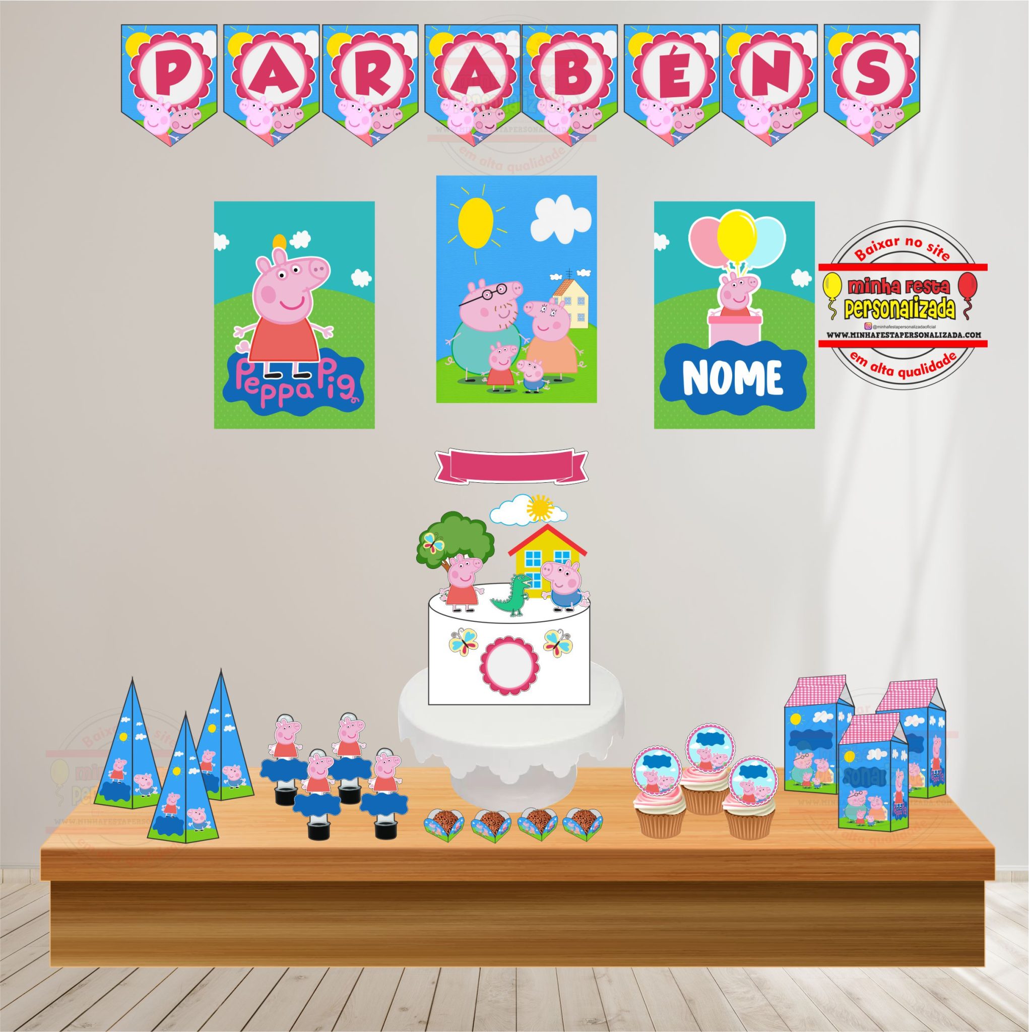 Kit Festa Peppa Pig Pronto Para Imprimir