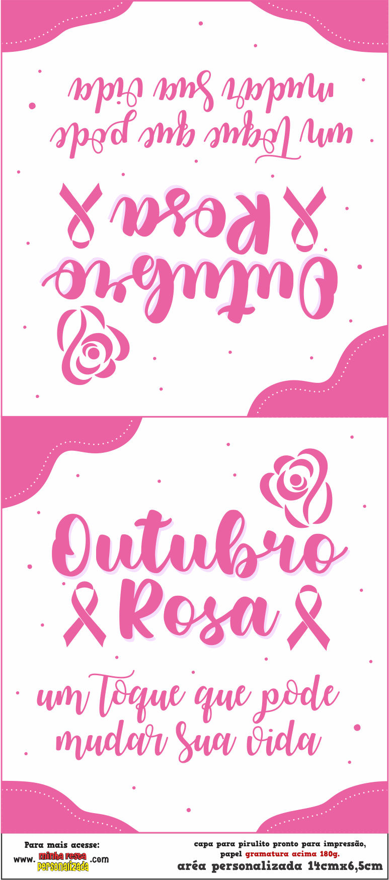 Capa pirulito outubro rosa modelo 01
