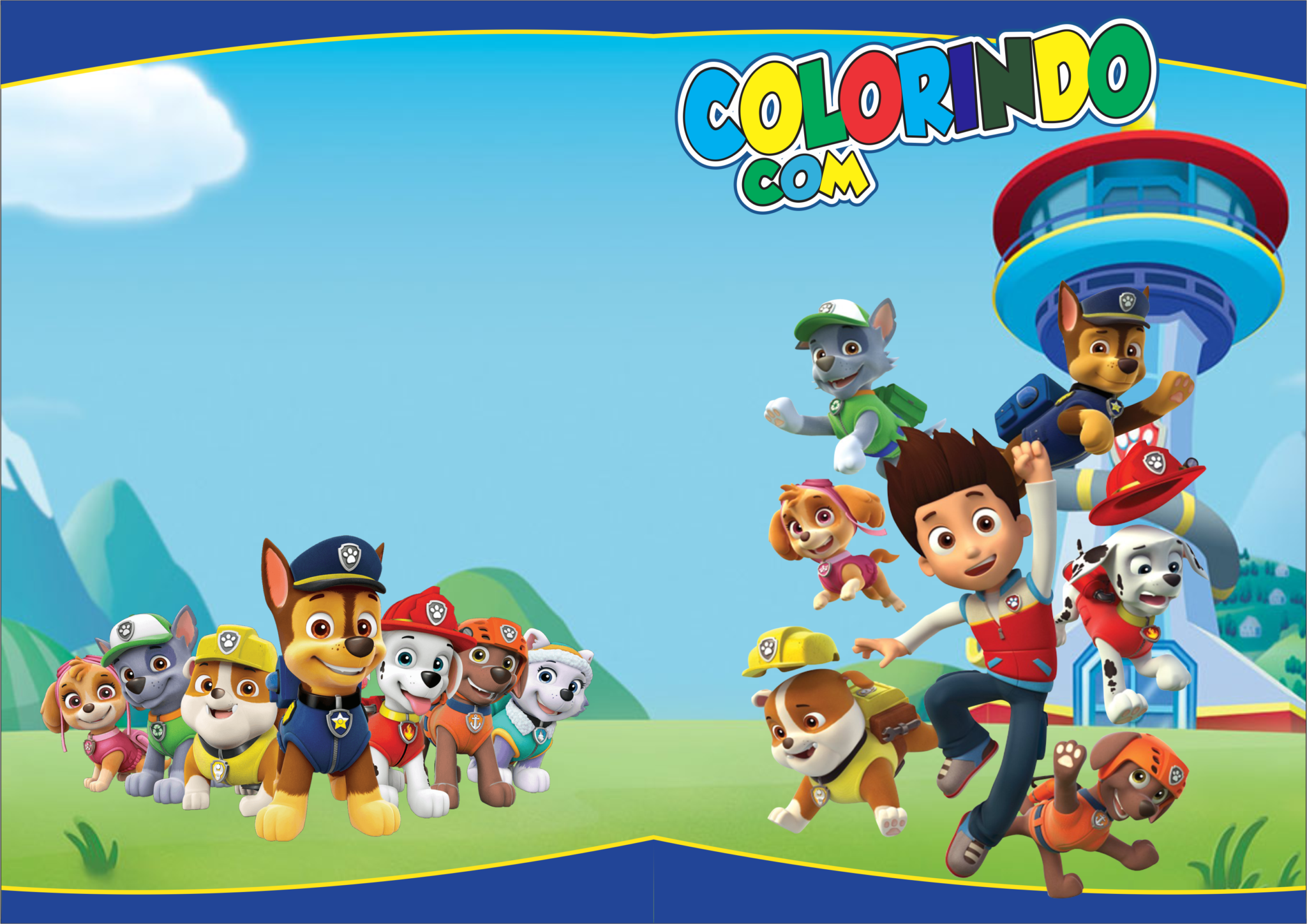 Livro De Colorir Patrulha Canina Perseguicao