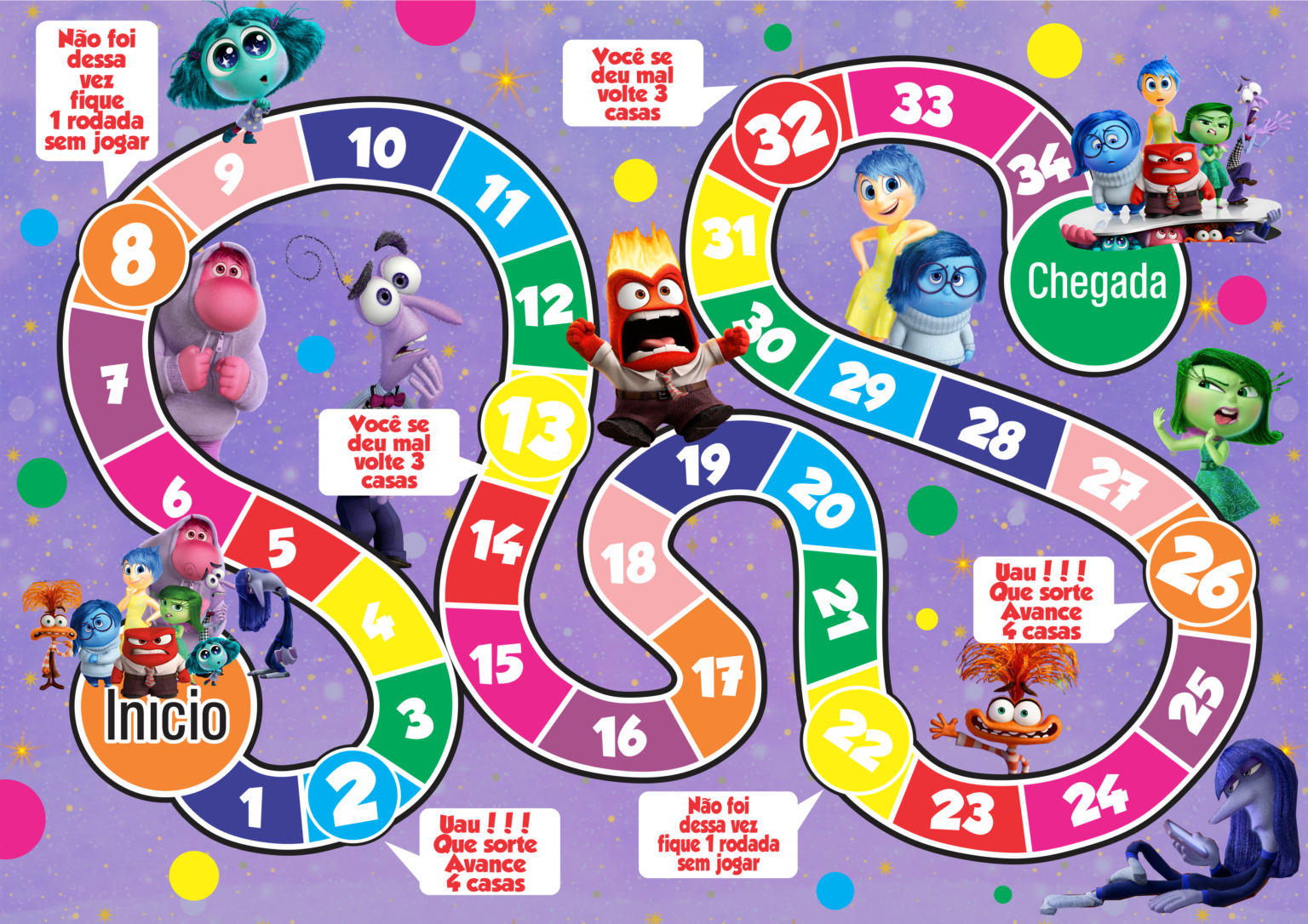 Jogo de tabuleiro personalizado Divertidamente